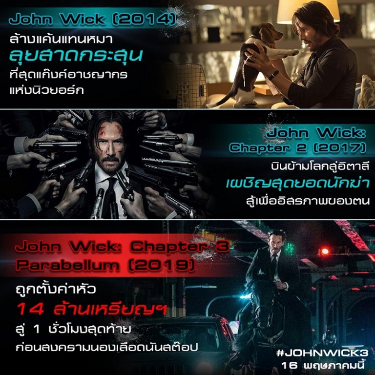 เทียบเนื้อเรื่อง "John Wick" 3 ภาค โคตรนักฆ่าชุดสูท เดือดสะใจคอแอคชั่น